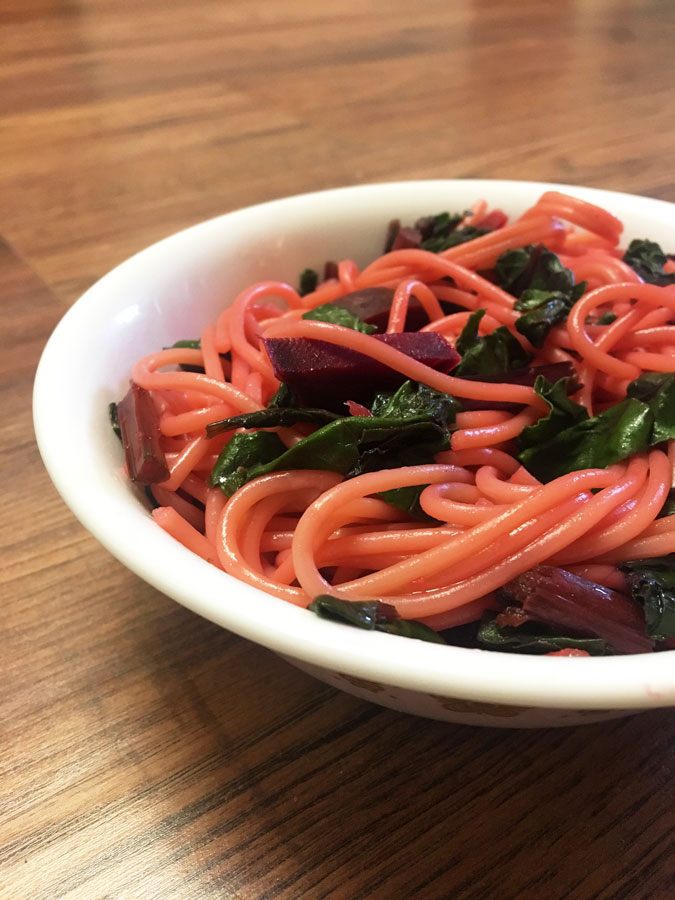 CookFiction - Gagh (Red Beet Pasta)